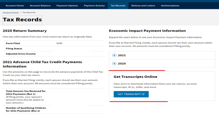 Getting Your Free IRS Tax Transcript for Income Verification, Return ...